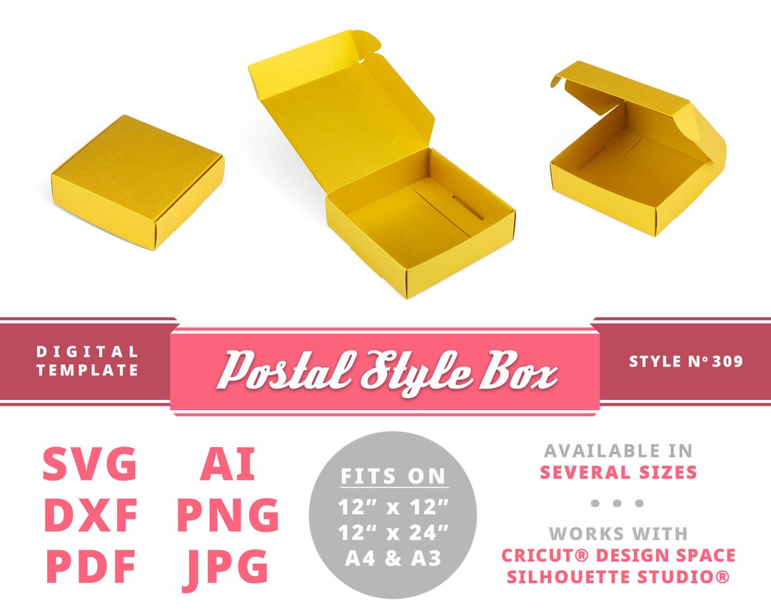 POSTAL BOX Svg Instant Download Printable Digital Gift Box Template ...