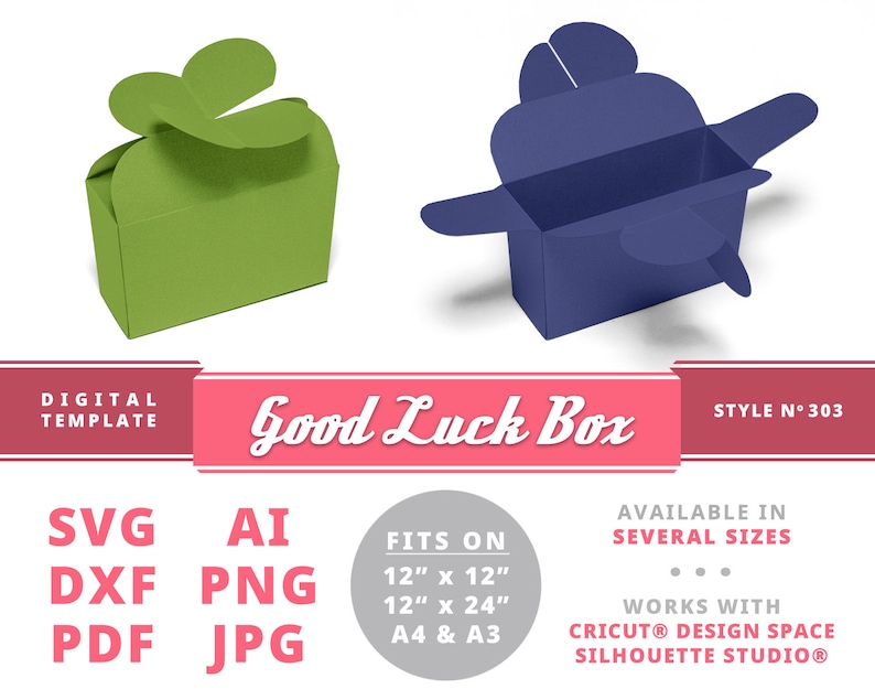 GOOD LUCK BOX Gift Box Irish St Patrick Paper Box Little Box Ring ...