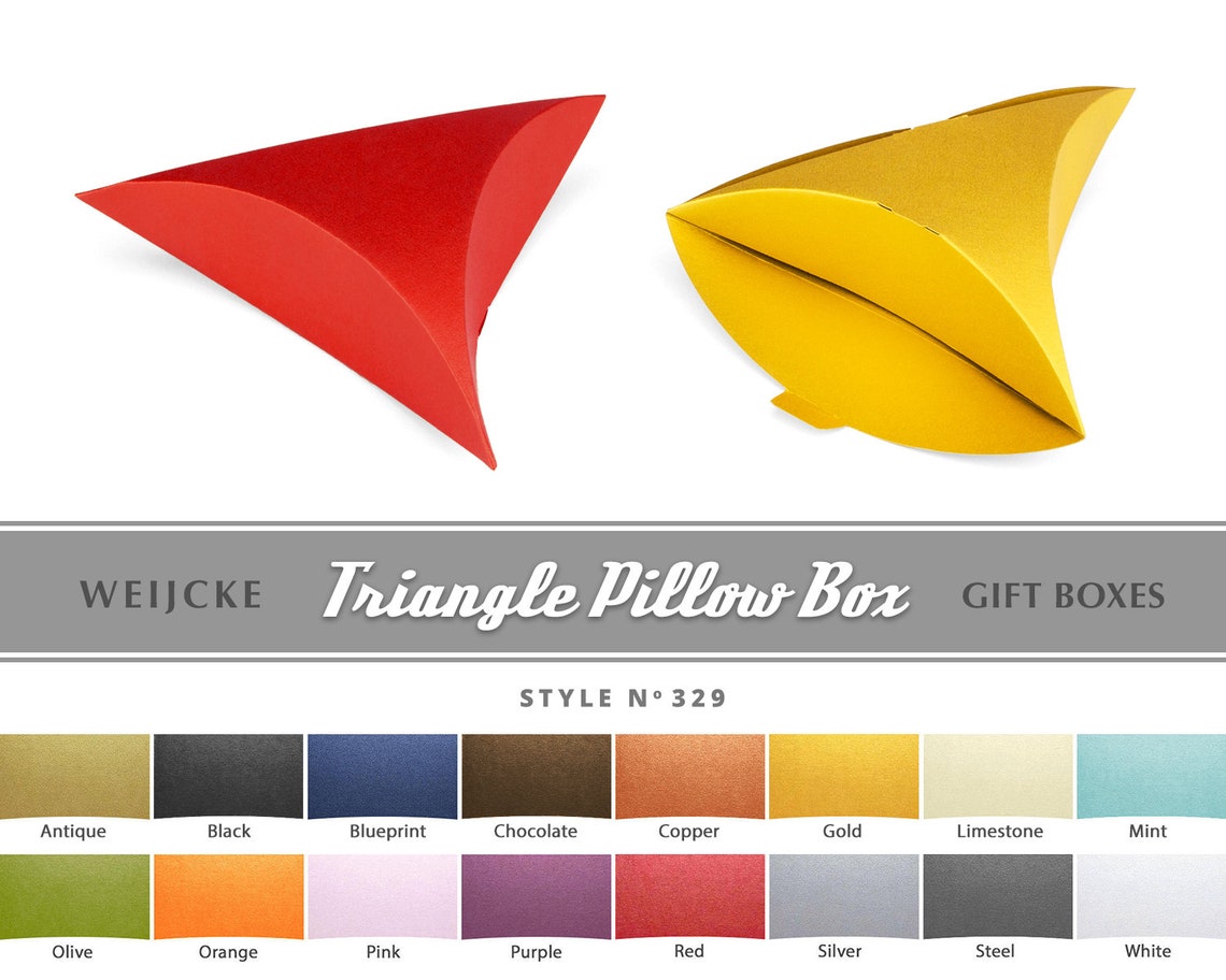TRIANGLE PILLOW BOX Gift Box Ready Made Paper Box Triangle Box Gift ...
