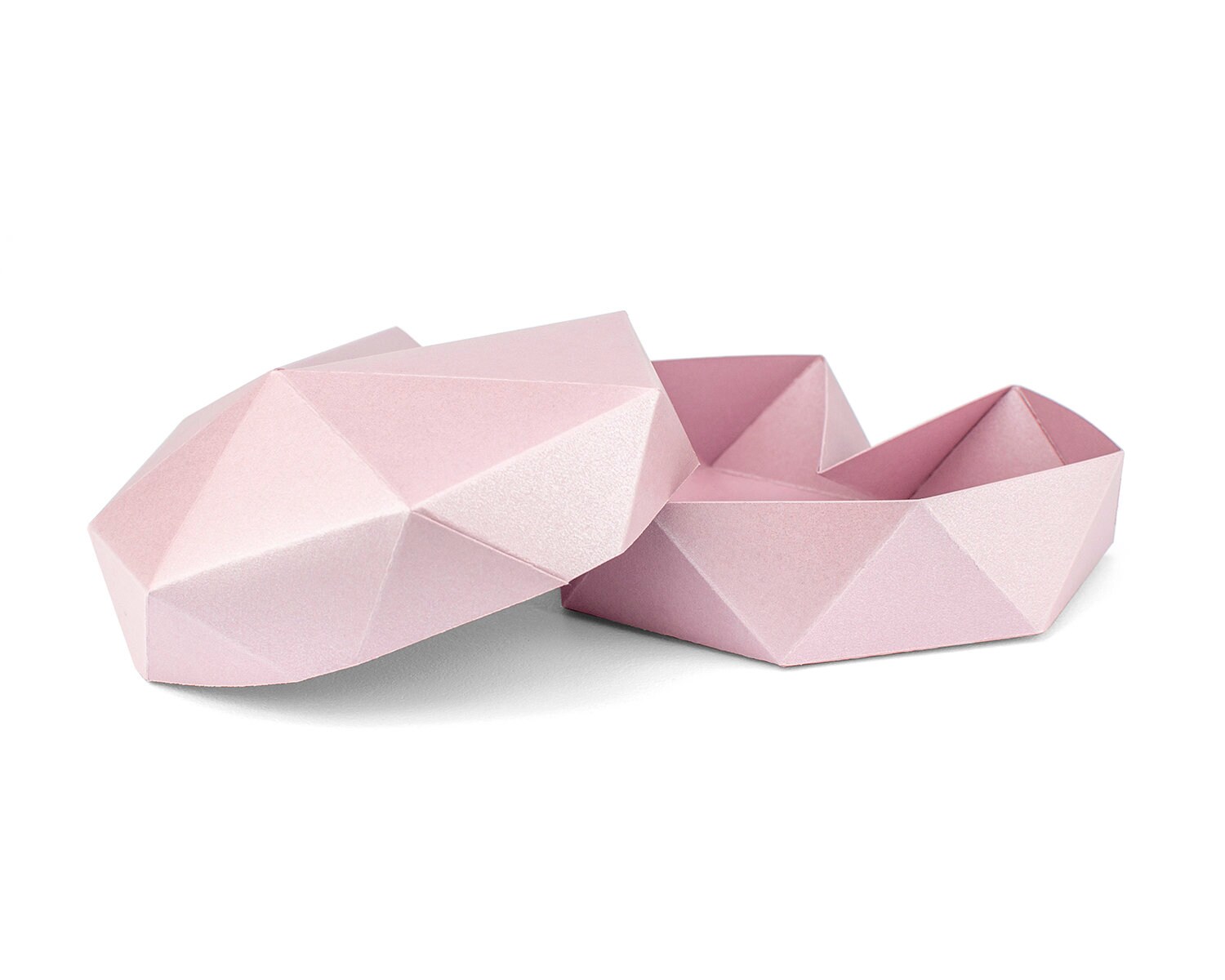 GEOMETRIC HEART BOX Love Box Valentine's Gift Box Cricut - Etsy