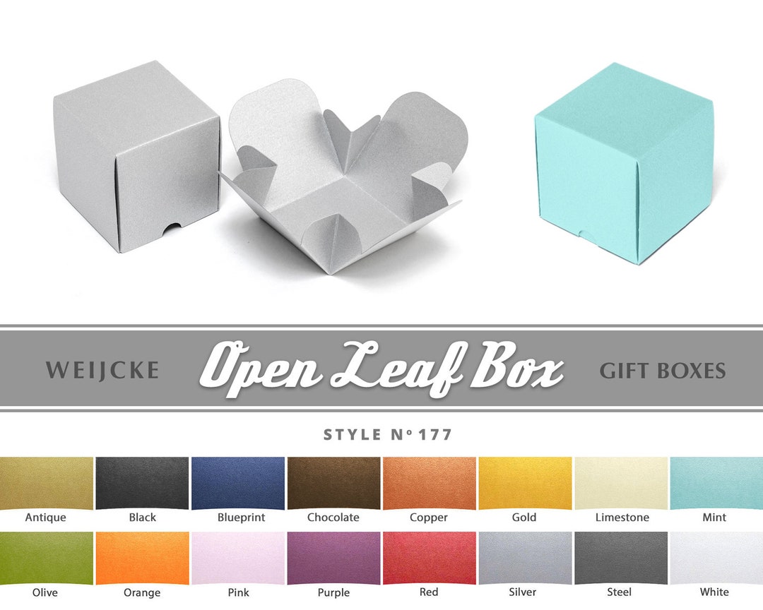 OPEN LEAF BOX Cube Box Lovely Gift Boxes Ready Made Favour Boxes ...