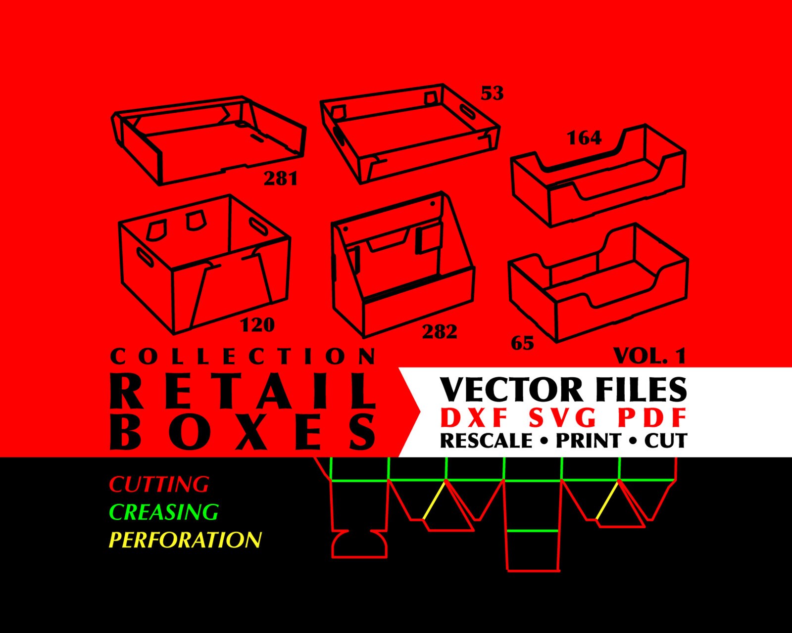 RETAIL DISPLAY BOXES Collection of 16 Digital Vector Files Instant ...