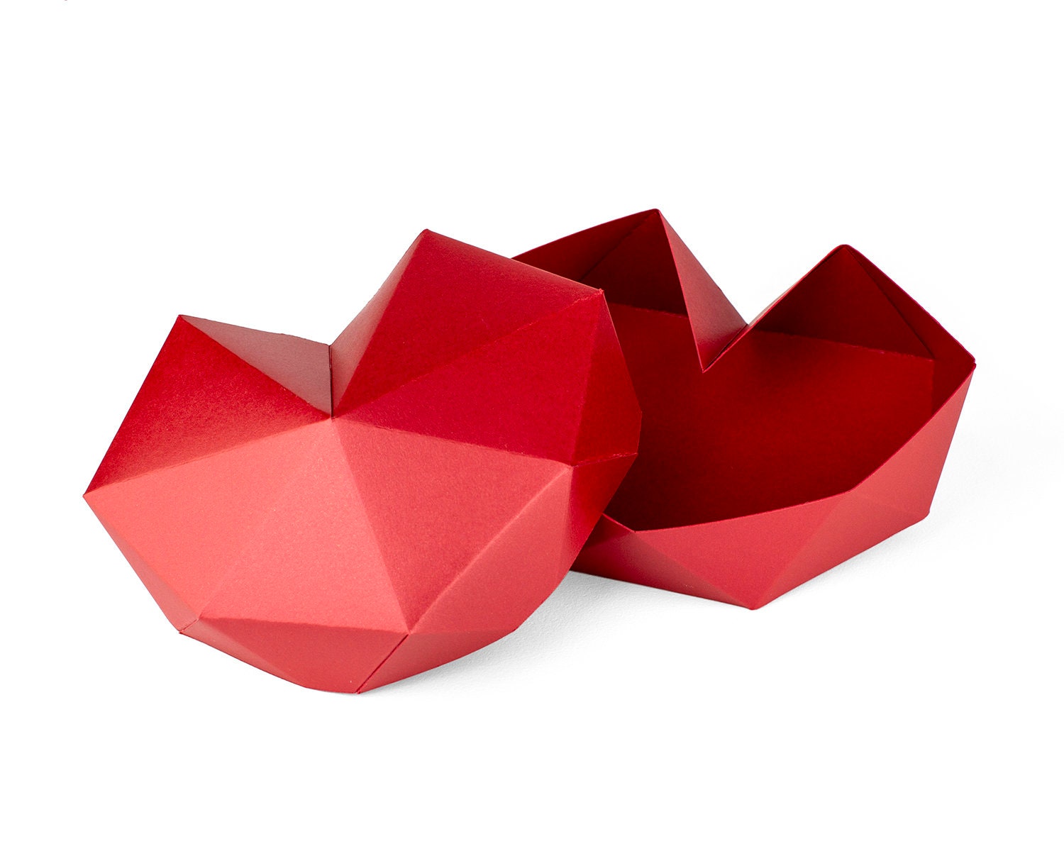 GEOMETRIC HEART BOX Love Box Valentine's Gift Box Cricut - Etsy