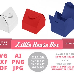 LITTLE HOUSE BOX Template Party Favor Box Lovely Gift Boxes Cricut ...