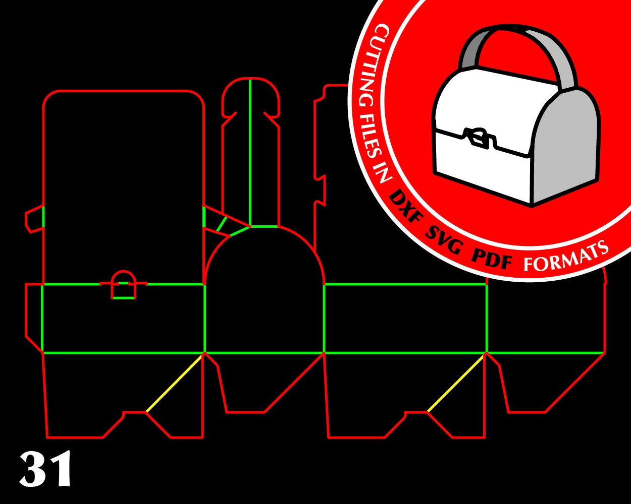 Treat Box Purse With Handle Box Templates Purse Svg Cricut Silhouette ...