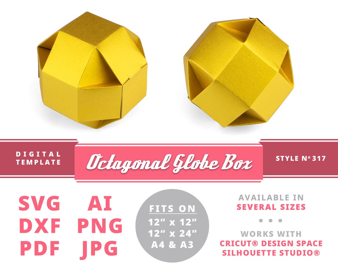 Octagonal Gift Box Template: SVG, DXF, PDF (digital Download) - Etsy