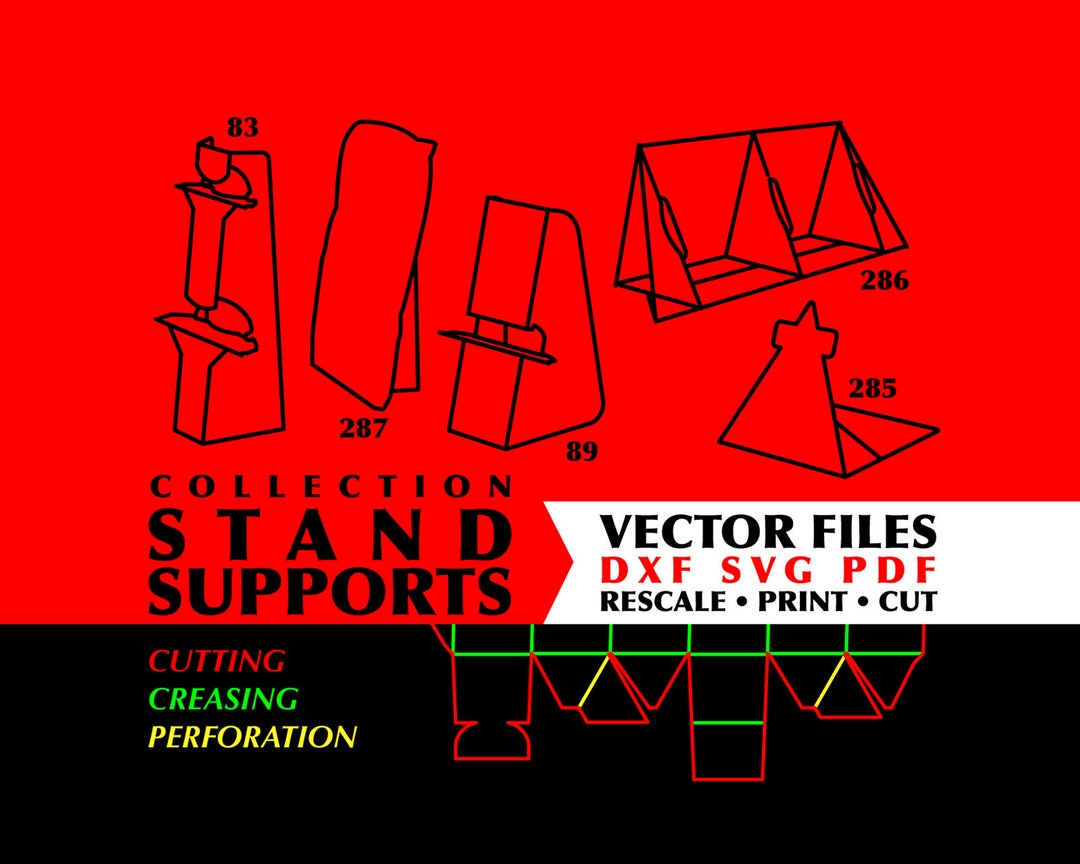 Display Stand Support Templates: DXF, SVG, PDF (digital Download) - Etsy UK
