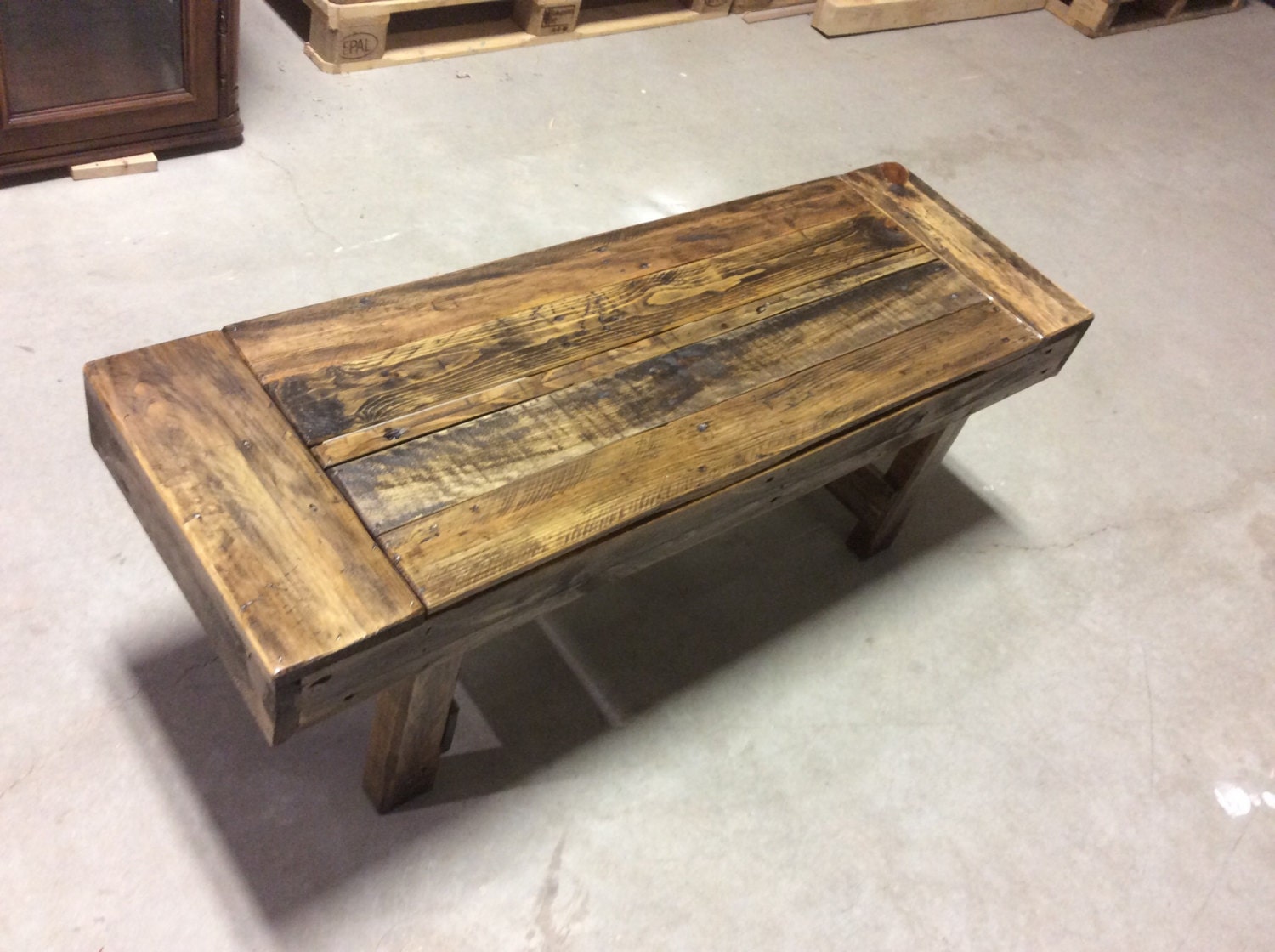 Solid Reclaimed Wood Rustic Bench - Etsy Canada
