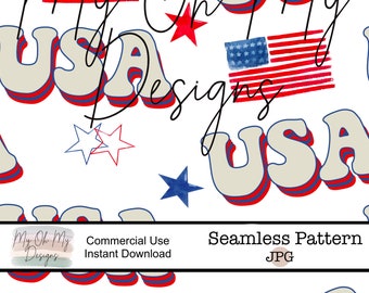 Digital Paper 4th of July SEAMLESS - Etsy