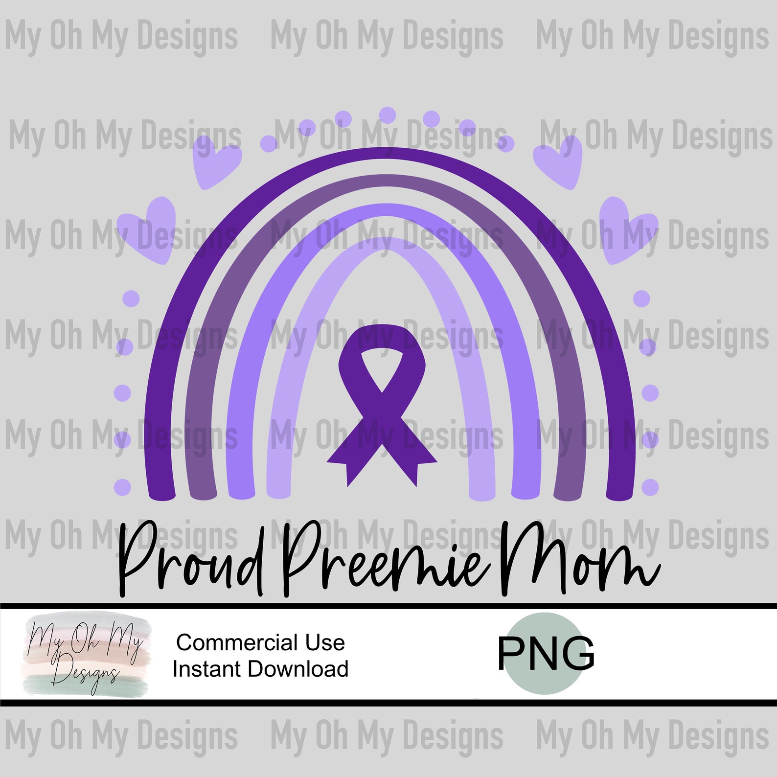 Proud Preemie Mom Prematurity Awareness Purple Ribbon - Etsy