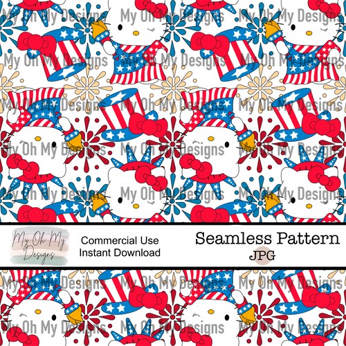 4th of July Digital Paper / Patriotic Independence Day - Etsy