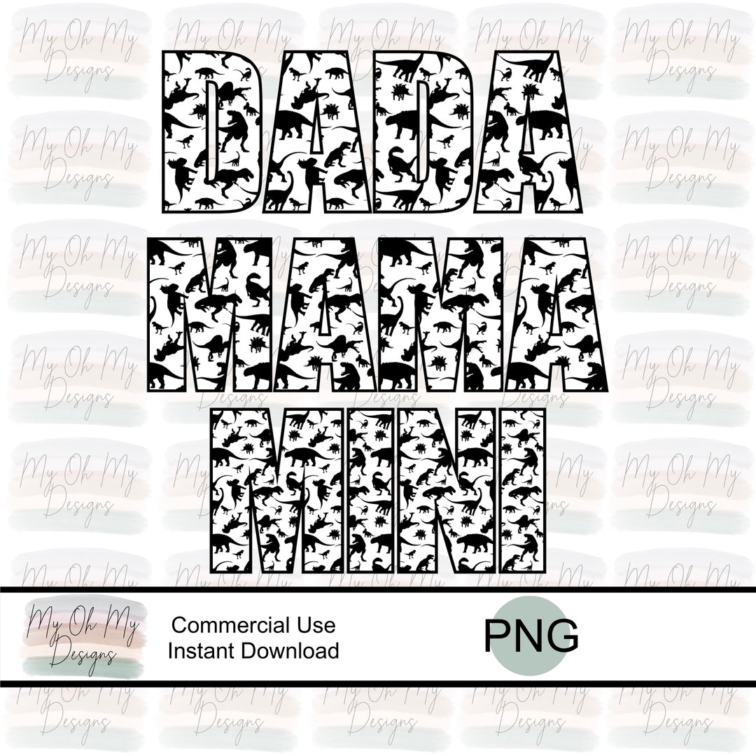 Mama Dinosaur, Dada Dinosaur, Mini, Kid, Children, Baby, Family ...