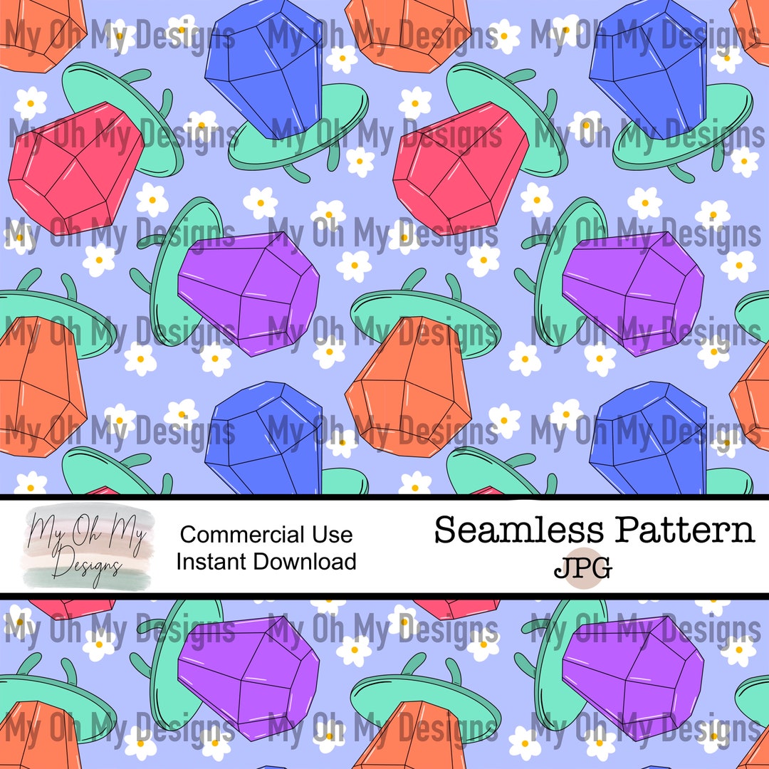Sucker, Candy, Ring Seamless Pattern JPG File Digital Paper - Etsy