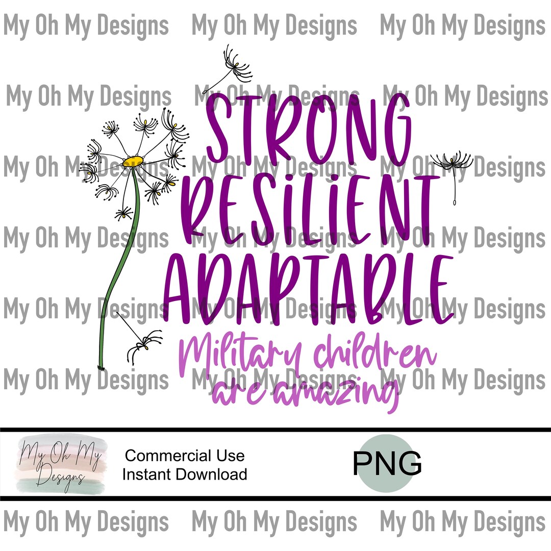 Month of the Military Child, Dandelion - PNG File - Sublimation Design ...