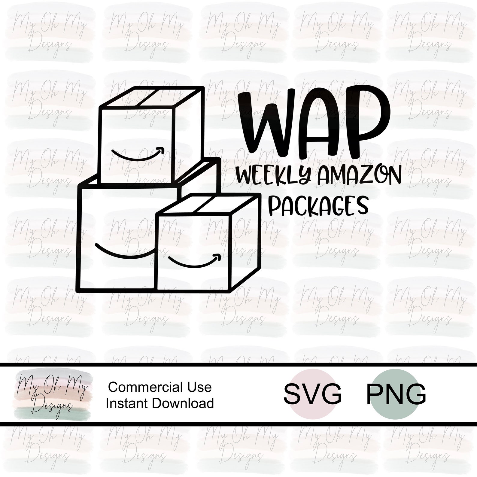 Weekly Amazon Packages WAP SVG File PNG File Digital | Etsy