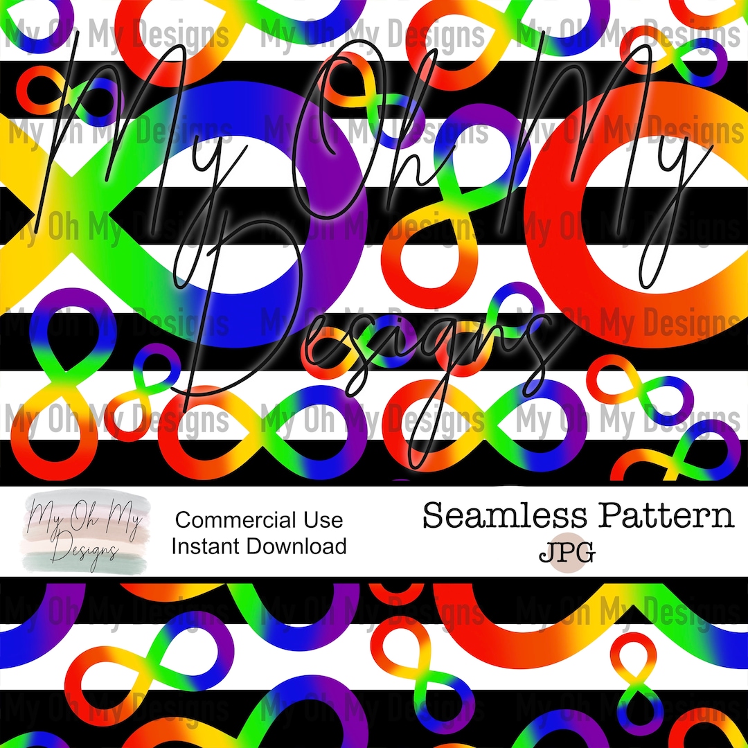 Rainbow Infinity Symbol, Autism Awareness Acceptance, Neurodiversity ...