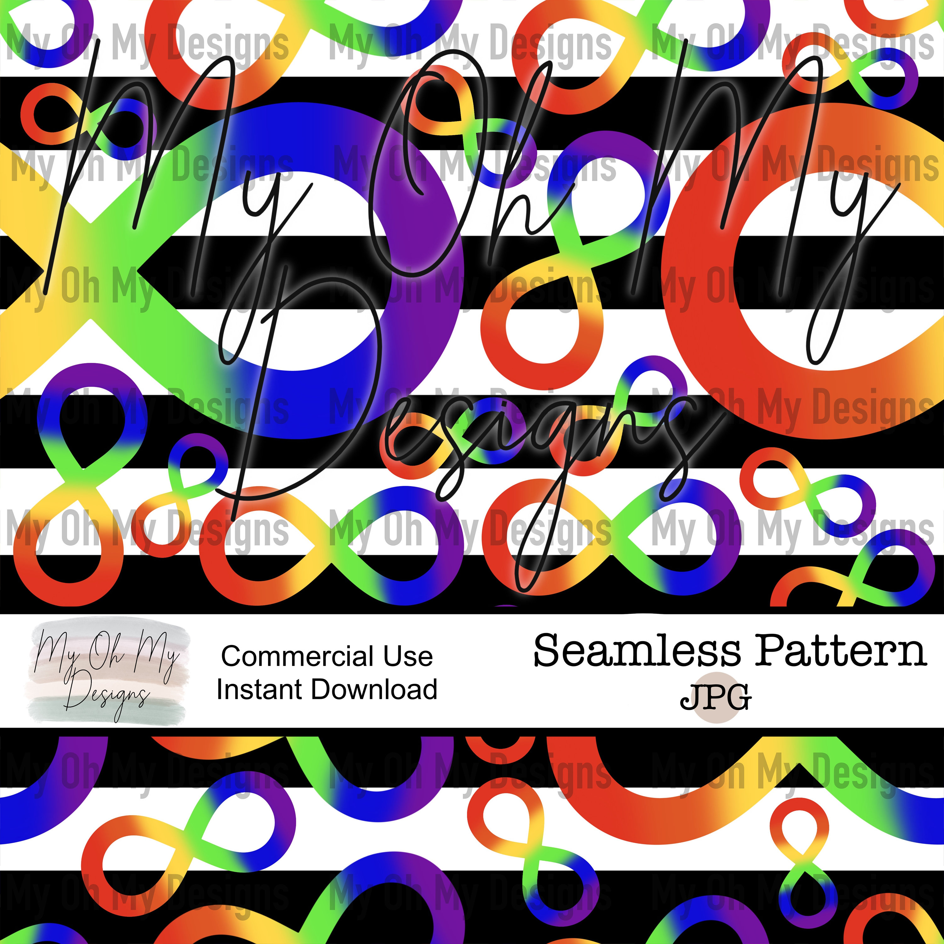 Rainbow Infinity Symbol Autism Awareness Acceptance - Etsy