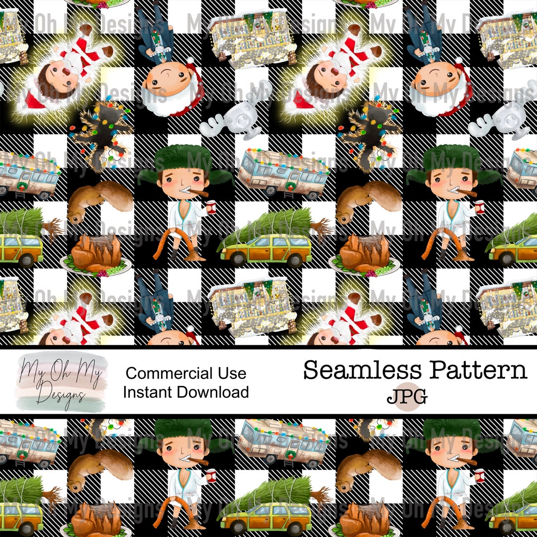 Christmas, Xmas, Movie Seamless Pattern JPG File Digital Paper Seamless ...
