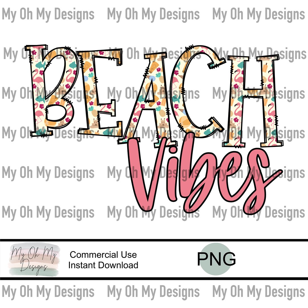 Beach Vibes, Summer PNG File Sublimation Design Print File - Etsy