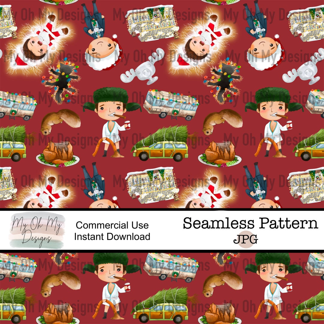 Christmas, Xmas, Movie - Seamless Pattern - JPG File - Digital Paper ...