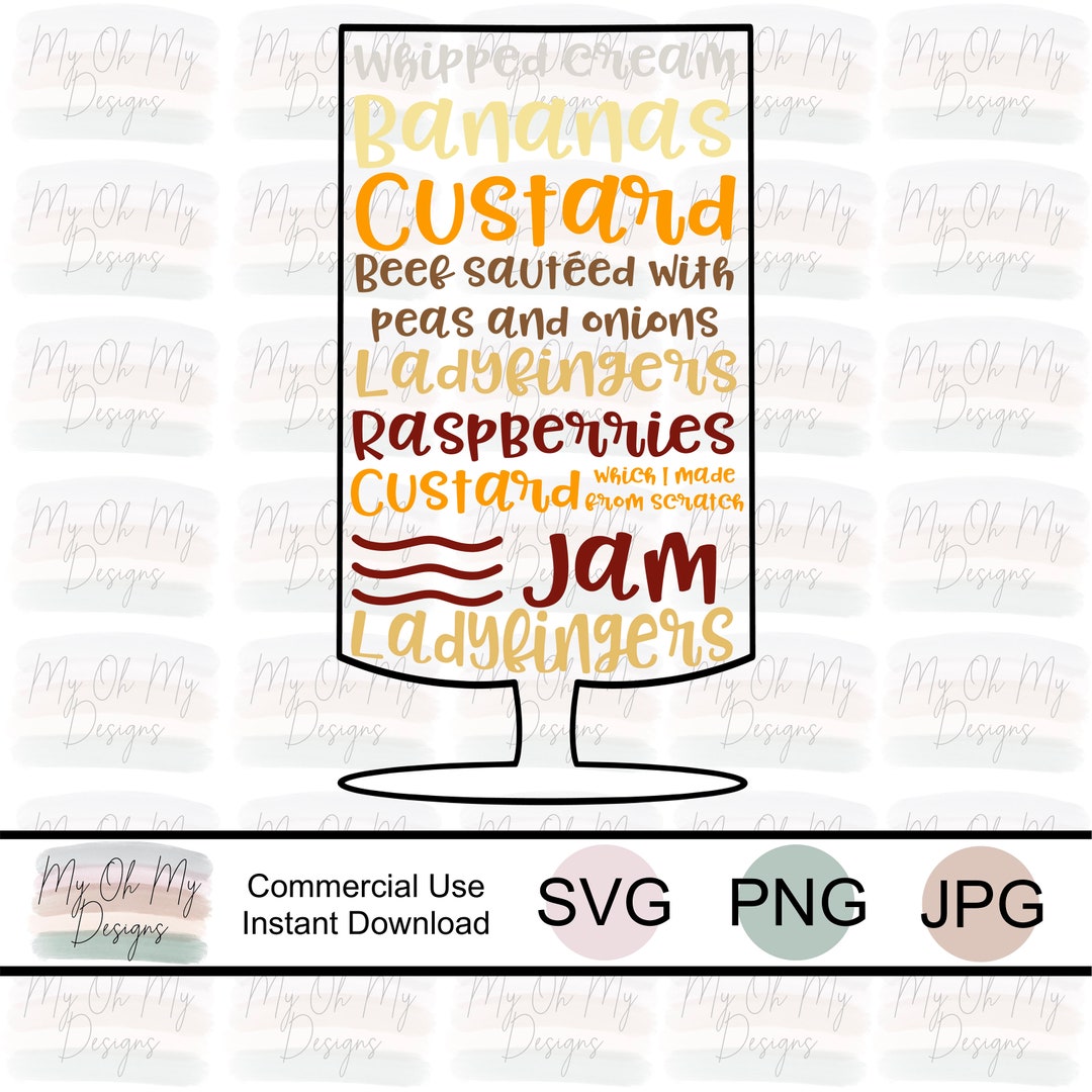 Rachels Thanksgiving Trifle - Friends - SVG File - PNG File - JPEG ...