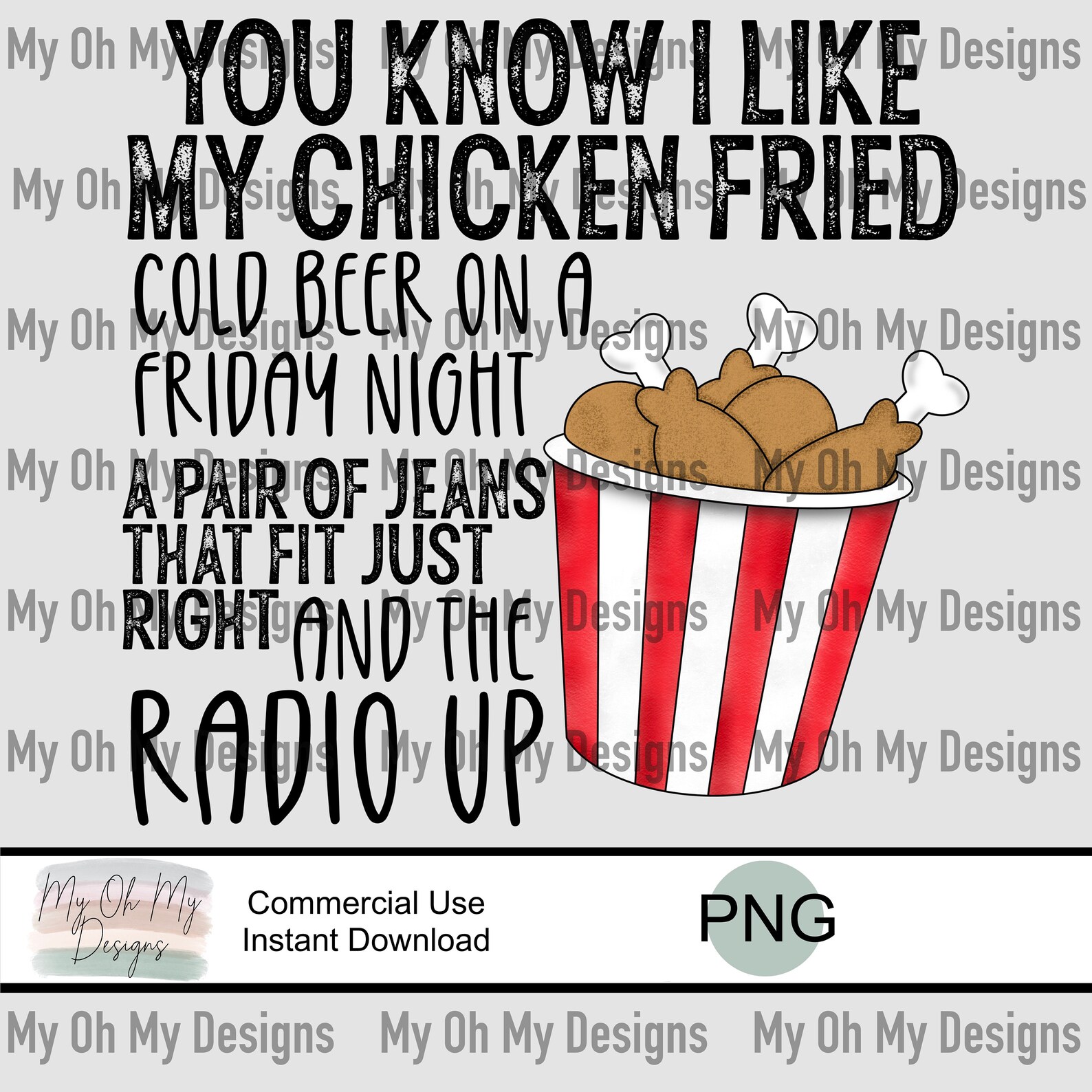 Fried Chicken Letras del país Png File Archivo de - Etsy México