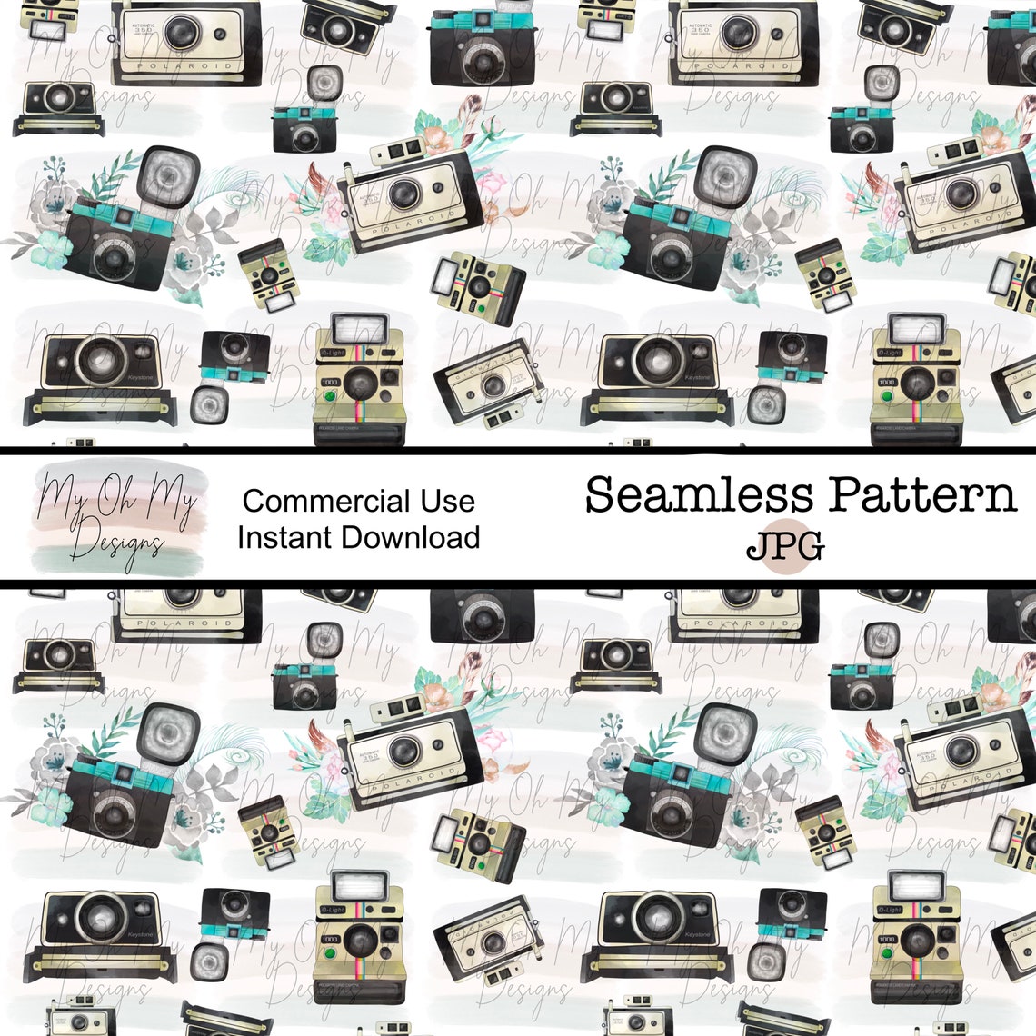 Retro Cameras floral photography photographer photograph | Etsy