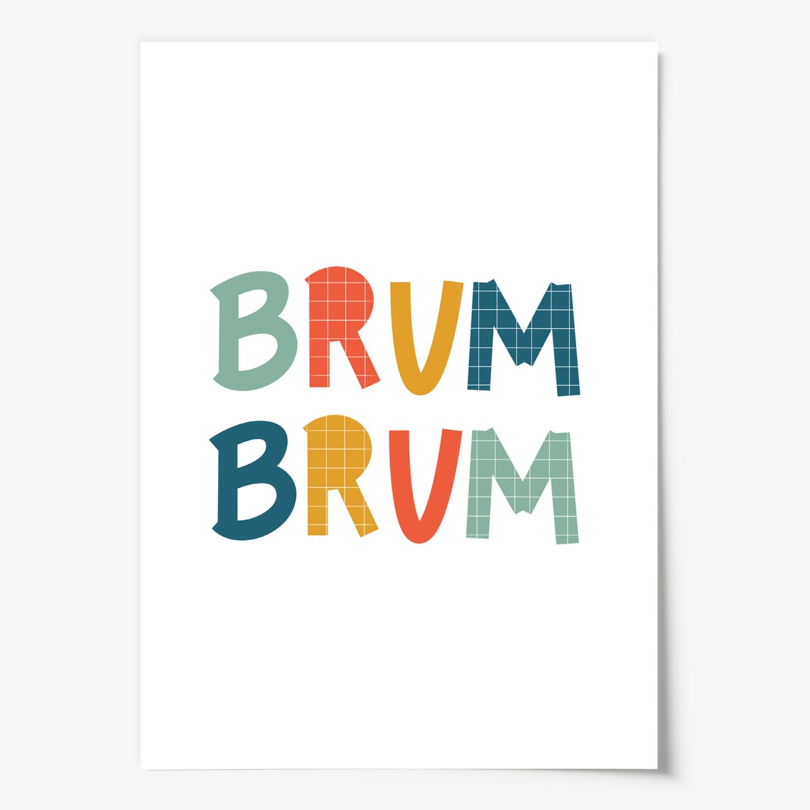Brum Brum Digital Download Poster Gift Idea Interior - Etsy UK