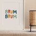 Brum Brum Digital Download Poster, Gift Idea, Interior, Nursery ...