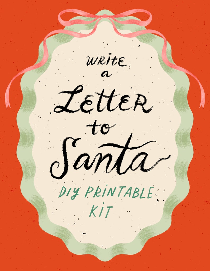 Write a Letter to Santa DIY Kit Digital Download Santa Letter for Kids ...
