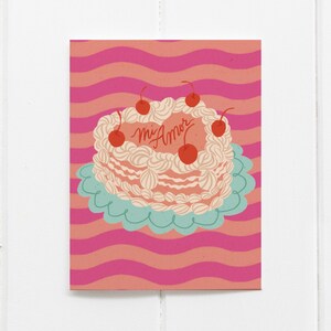 Mi Amor Cake Valentine's Day Card | Printable Vintage Design (digital ...