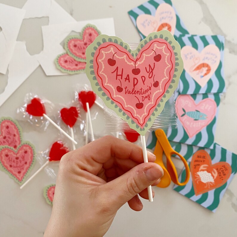 Kids Cake Hearts Valentines Cards | Classroom Valentines (digital ...