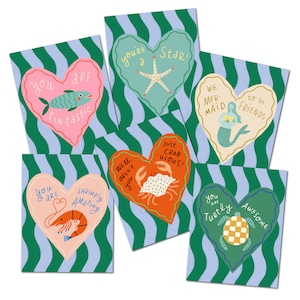 INSTANT DOWNLOAD | Kids Ocean Critters Valentines Cards | Mermaid ...