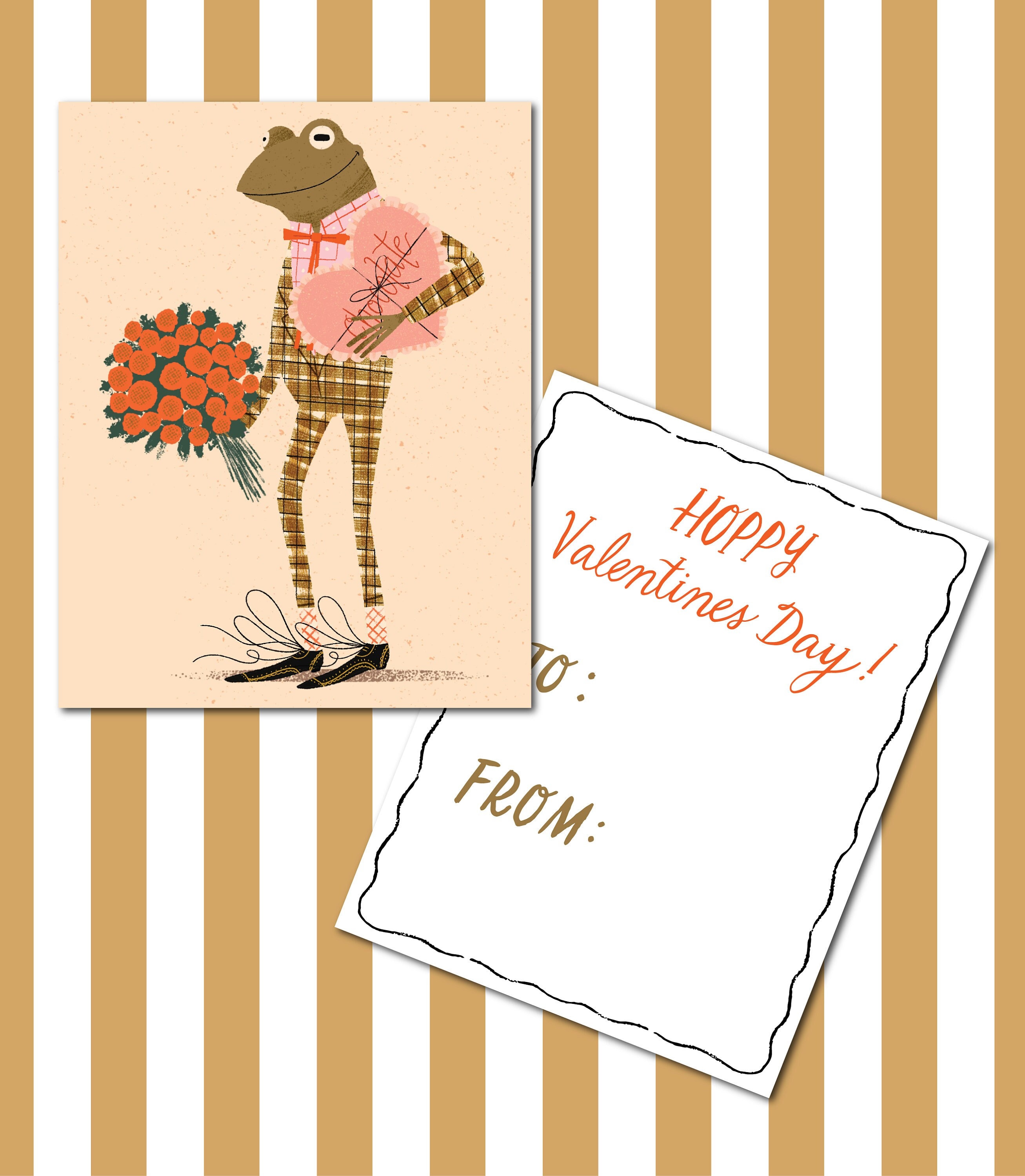 Frog Valentine Cards for Kids | Classroom Valentines, Printable (PDF ...
