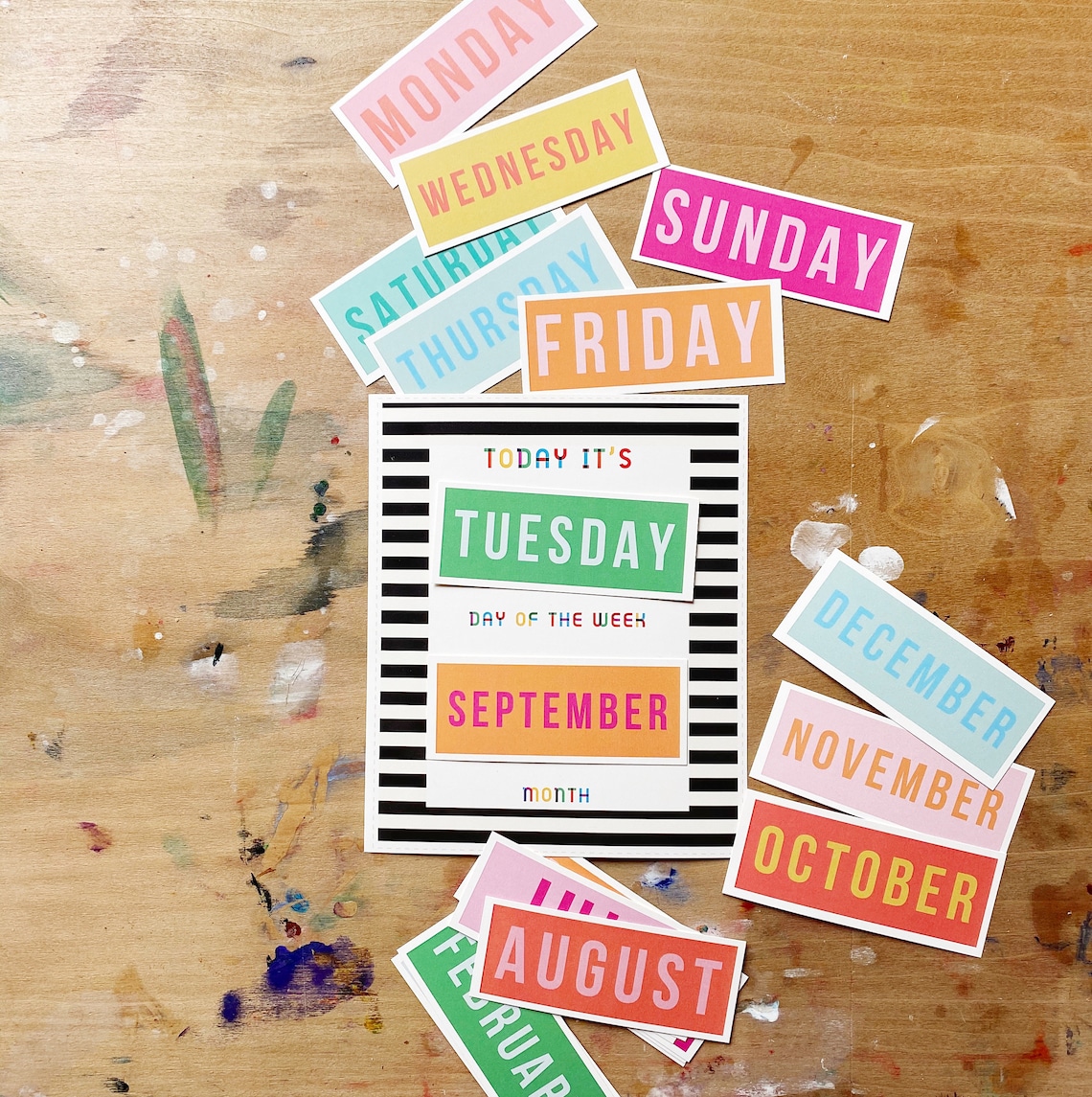 Daily Calendar Chart for Kids Morning Board Interactive Calendar ...