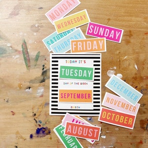 Daily Calendar Chart for Kids | Morning Board | Interactive Calendar ...