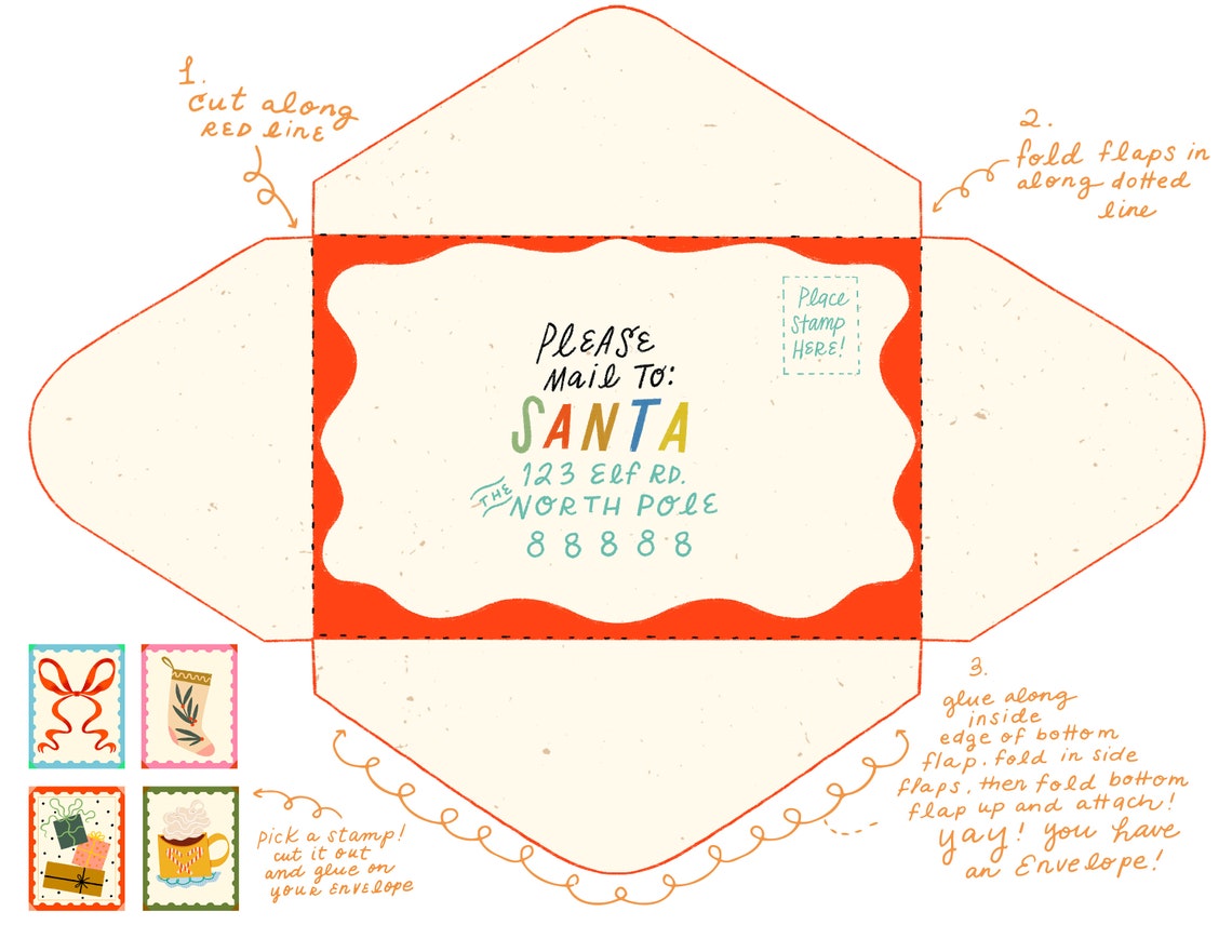 Write a Letter to Santa DIY Kit Digital Download Santa Letter for Kids ...