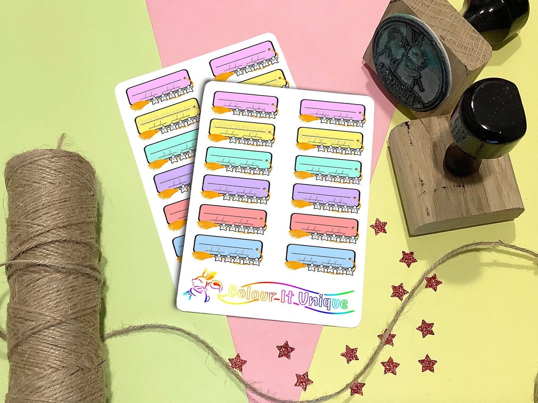 Book Tracker Sticker Sheet for Planner / Cute Pastel Bookmark Stickers ...