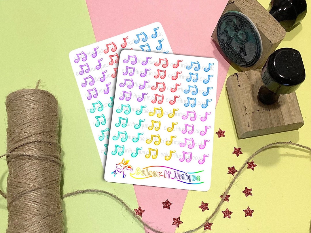 Mini Music Note Stickers / Musical Sticker Sheet for Planner, Journal ...