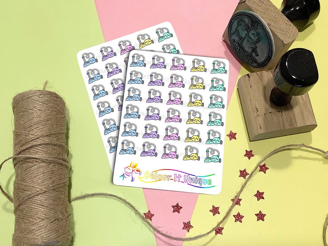 Cute Vacuum Stickers / Chores Sticker Sheet for Household Planner ...