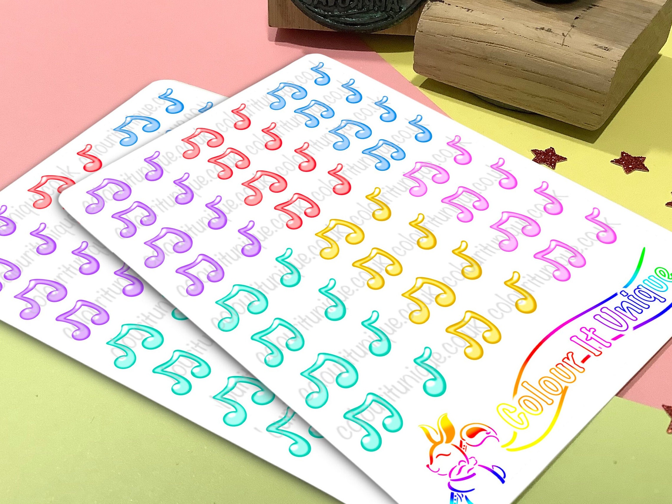 Mini Music Note Stickers / Musical Sticker Sheet for Planner, Journal ...