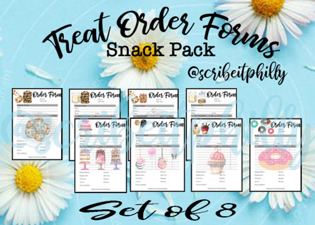 Treat Order Forms Bundle Pack - Etsy