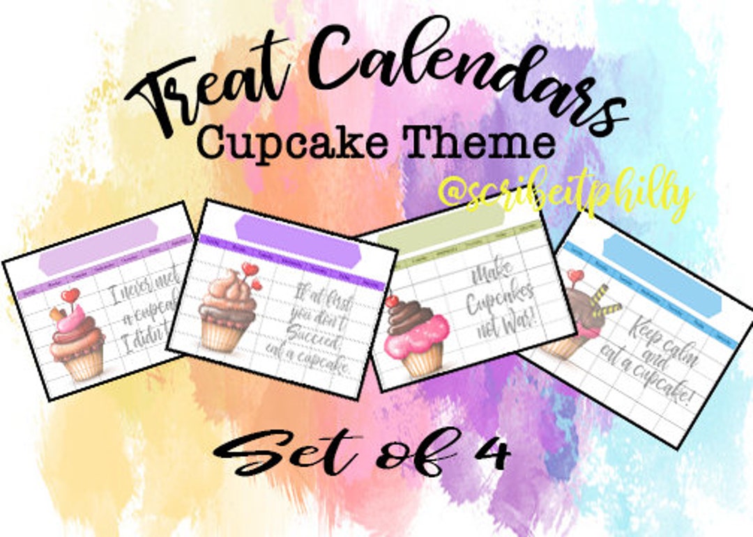 Cupcake Themed Baker's Calendars - Etsy