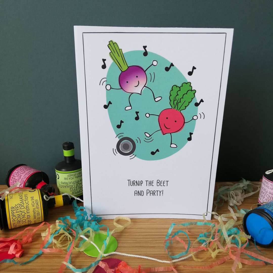 Turnip the Beet and Party Greeting / Birthday Card A6 - Etsy