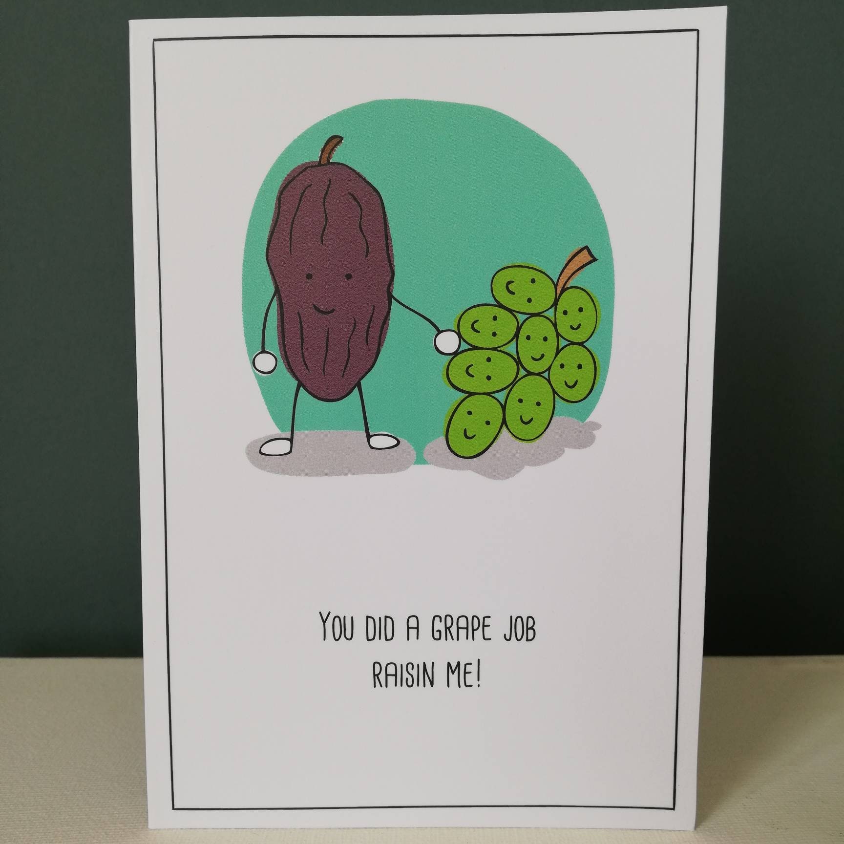 You did a Grape job Raisin me Greeting / Mother's / | Etsy