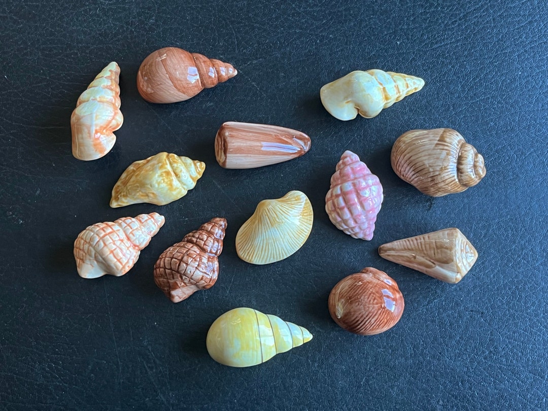 Set of 10 Vintage Ceramic Seashells Home Decor MCM --no Sand Promise ...