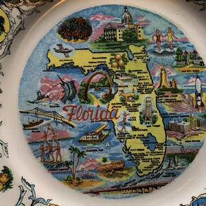 Florida Collectible Souvenir Plate Collectors Plate Vintage Highly ...