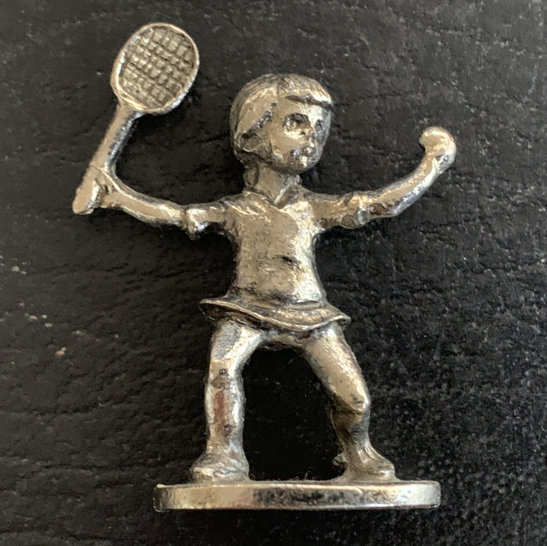 Girl Tennis Player Vintage Pewter Figurines Figures HT387 - Etsy