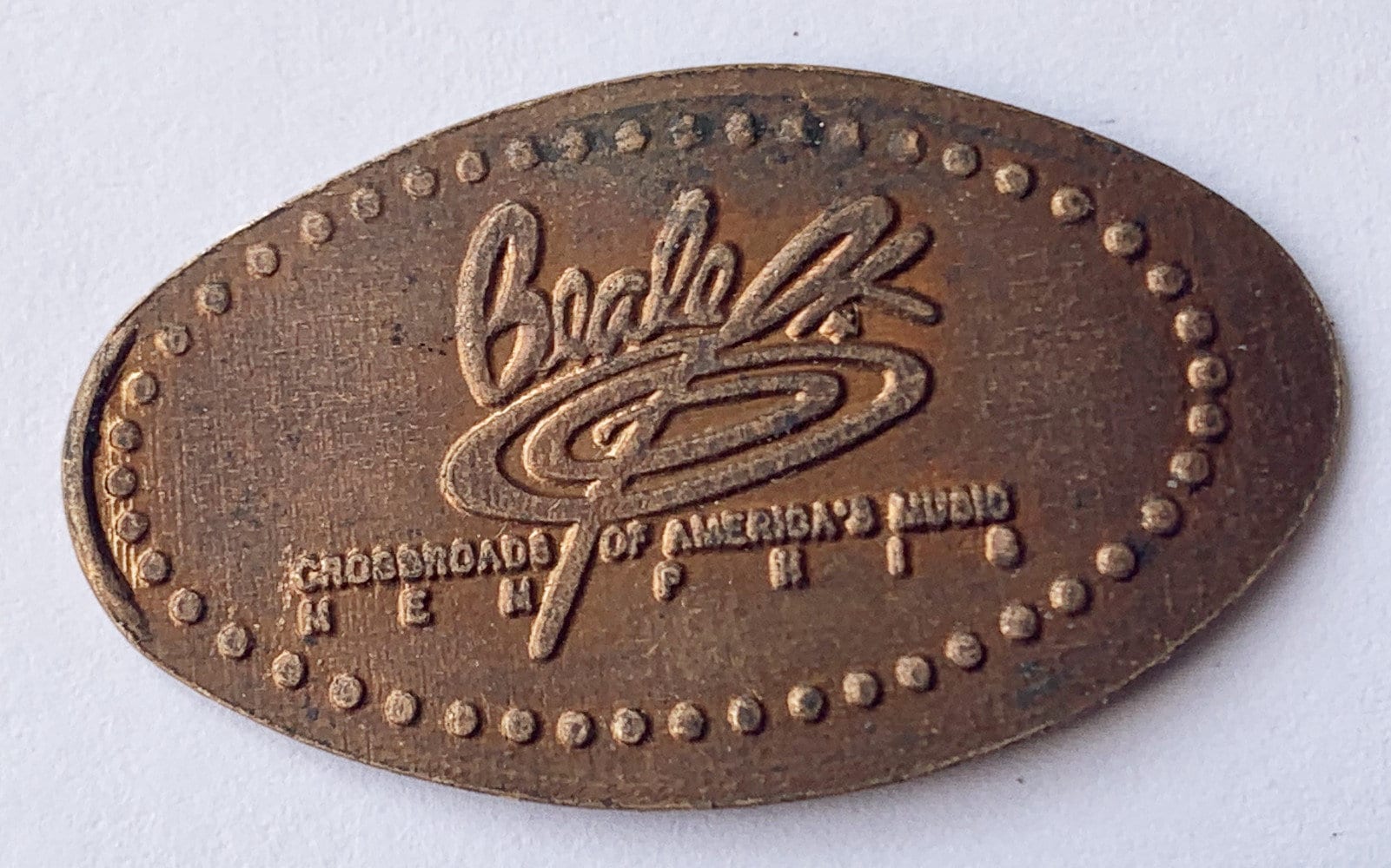 Beale Street Cross Roads of American Music elongated penny Squished ...