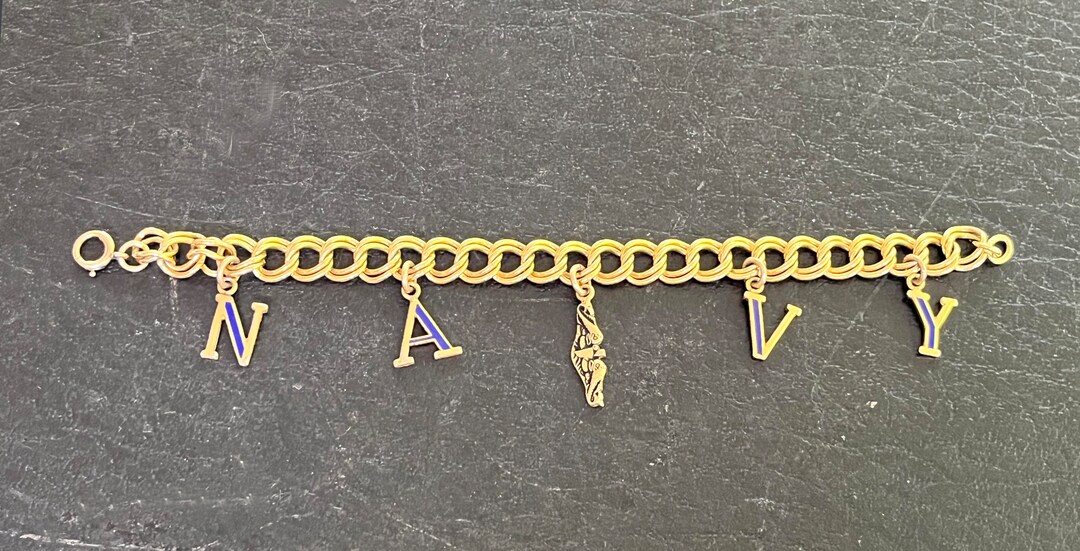 Navy Bracelet With the US Navy Submarine Dolphin Logo H591 - Etsy